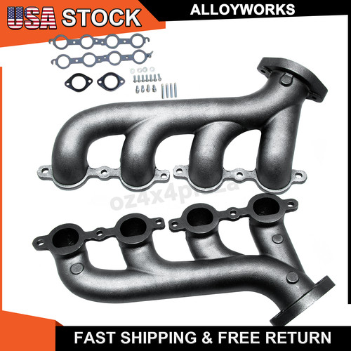 LS Swap Cast Iron Exhaust Manifold Headers For Chevy LS1 LS2 LS3 5.3 4 ...