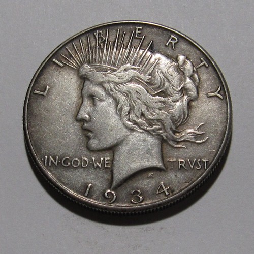 1934 Peace Dollar - NICE Circulated Condition - 154SU | eBay