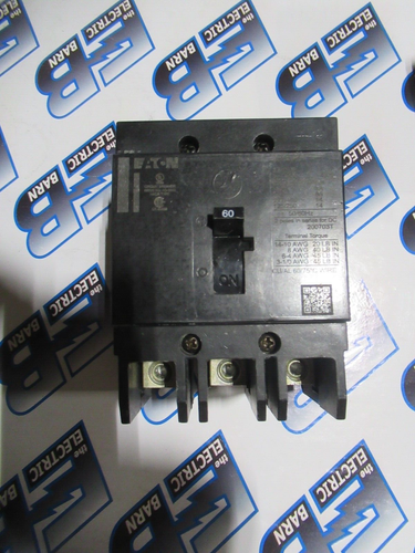 Eaton GHB3060 Circuit Breaker 60 Amp 480 Volt 3 Pole 14K Bolt On -NEW ...