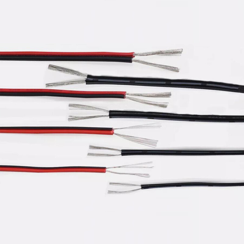16-30AWG 2-Core UL2468 Stranded Parallel Electrical Wire Flat Ribbon ...