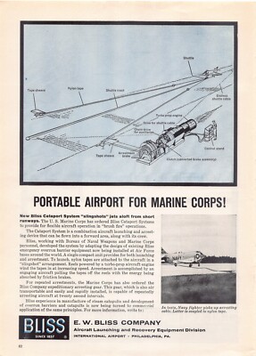 E W Bliss Company Aircraft Launching & Recovery Equip Marine Corps Vtg ...