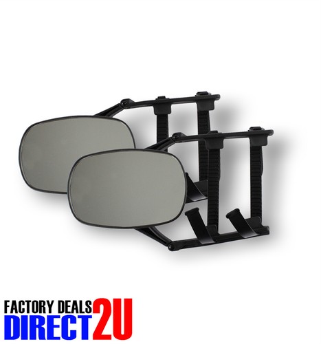 Pair Of Universal Polyway Extended Towing Side Mirrors - Caravan Car ...