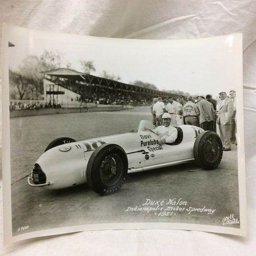 Vintage 1951 Racing Photograph Duke Nalon Indianapolis Motor Speedway ...