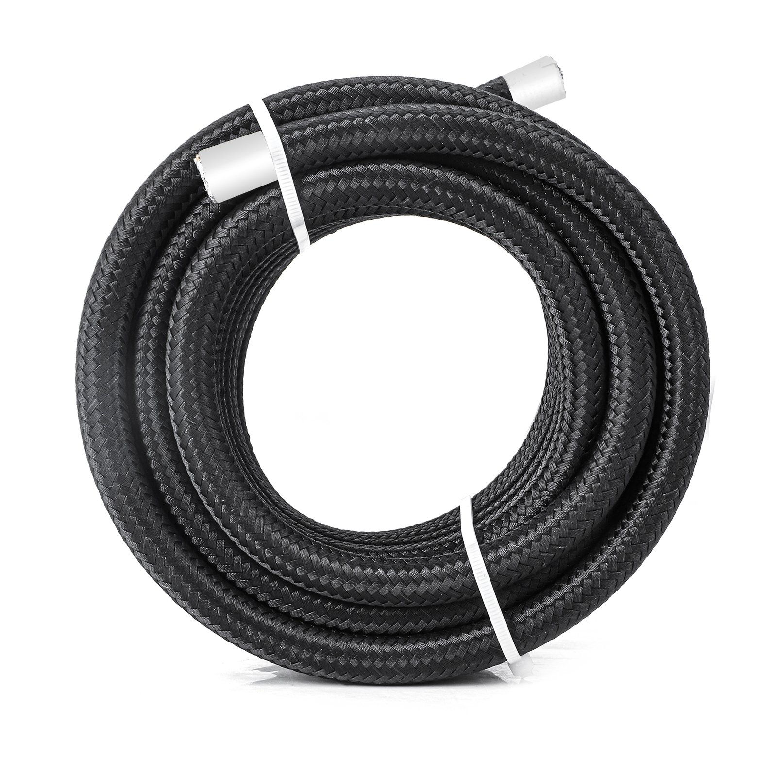 6AN 5/16" Stainless Steel Braided PTFE 25Ft Oil Line Fuel Hose End PTFE ...