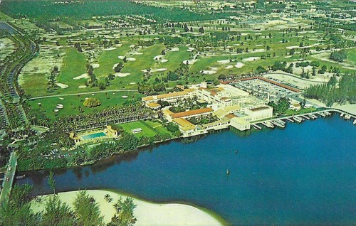 Vintage Florida Chrome Postcard Boca Raton Hotel and Club Aerial View ...