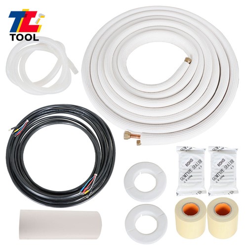 25FT 1/4" - 1/2" Dia. Install Kit Air Conditioning Cooling Connection ...