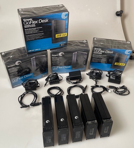 Lot 5 ~ Seagate GoFlex External Hard Drives 2TB 3TB One Owner All ...