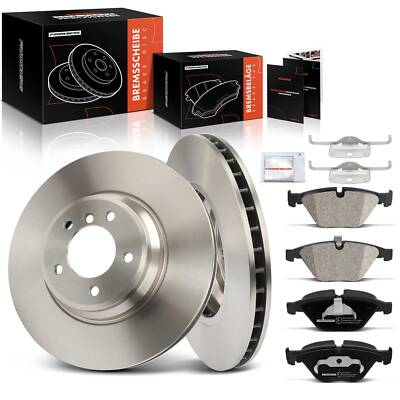 Brake Discs & Brake Pads Front 348mm for BMW 3 Series X1 E84 E90 E91 ...