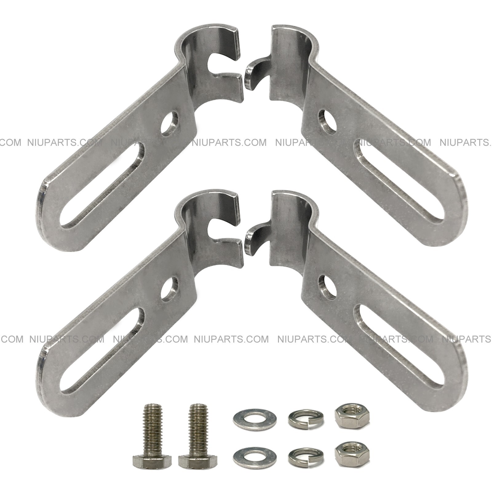 Split Style Clamp Mounting Braces Stainless Fit: 3/4" Round Mirror Arms ...