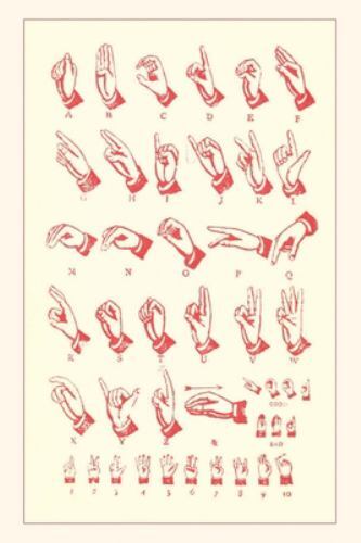 Vintage Journal Sign Language Alphabet by Found Image Press, Found ...