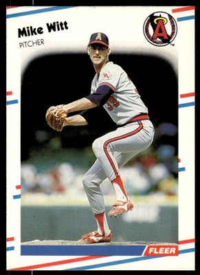 1988 Fleer Baseball Card Mike Witt California Angels #507 | eBay