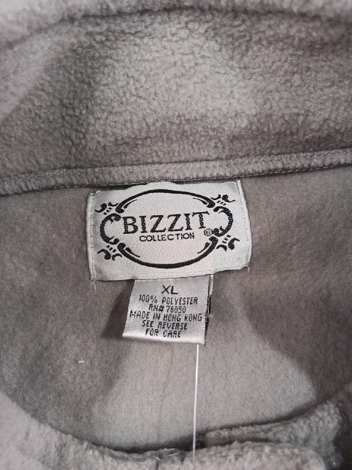 Bizzit Collection Gray Fleece Vest White Trim Women's Size XL New With Tag | eBay