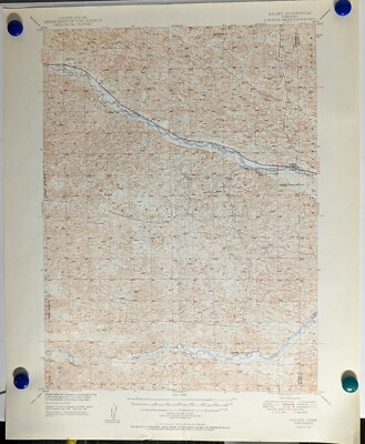 NEBRASKA HALSEY QUAD ORIGINAL 1950 USGS QUADRANGLE 17X21 MAP EXCELLENT ...