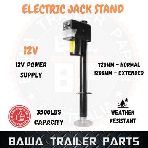 ELECTRIC JACK STAND WHEEL 12V 1587KG CARAVAN TRAILER BOAT STABILIZER ...