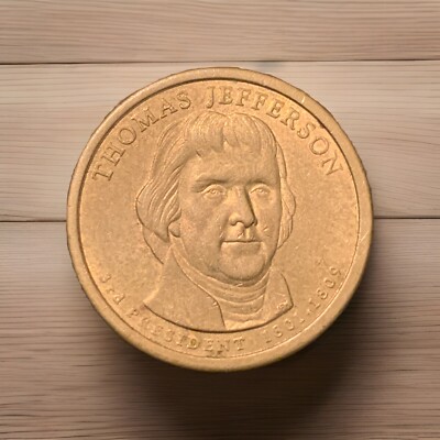 Thomas Jefferson 3rd President US One Dollar Coin 1801-1809 Imperfect ...