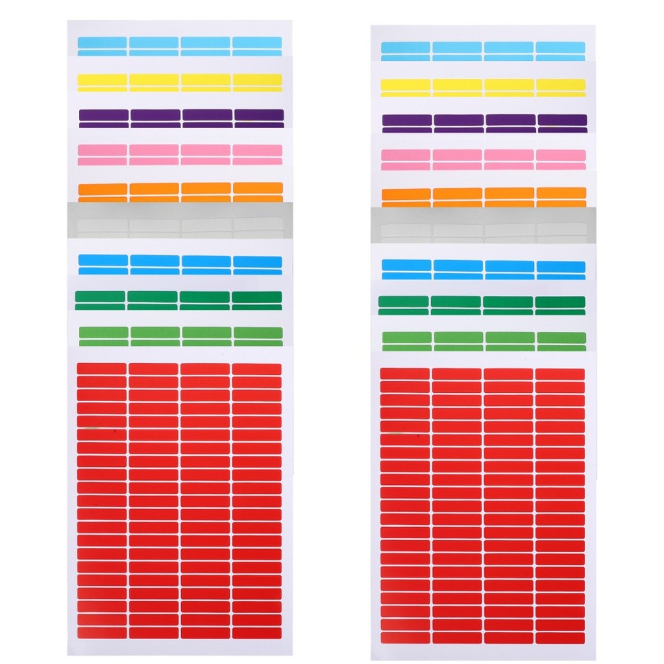 20 Sheets Waterproof Material Label Stickers Date Content Colored ...