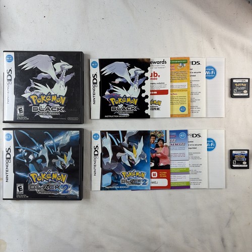 Pokemon Black & Black 2 Version Authentic Complete In Box Nintendo DS ...