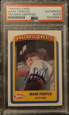 Mark Fidrych Autograph Card | eBay