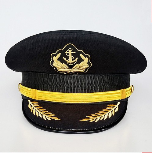 Navy Cap Captain Hat Military 56-60cm Seaman Sailor Men Spring | eBay