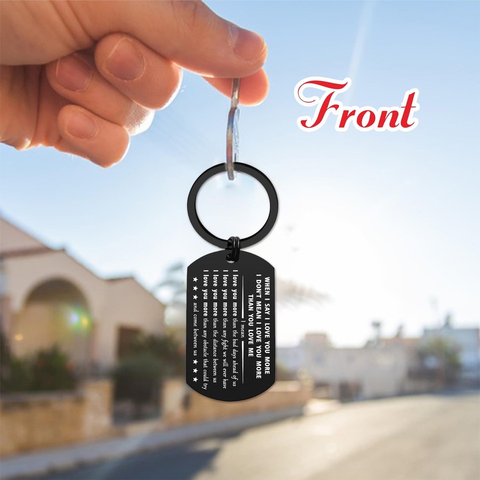 I Love You Most Keychain - Anniversary Keychain for Men Love Gifts for ...