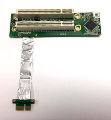 PCI Express X1 to 2 x 32-bit PCI slots(1-to-2) riser card, (for 2U ...