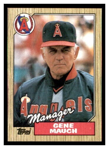 1987 Topps #518 Gene MAUCH Manager ANGELS & UNMARKED checklist EX FREE ...