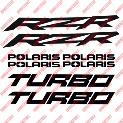Polaris RZR Turbo Decal Set Polaris Vinyl Decals - Any Color | eBay