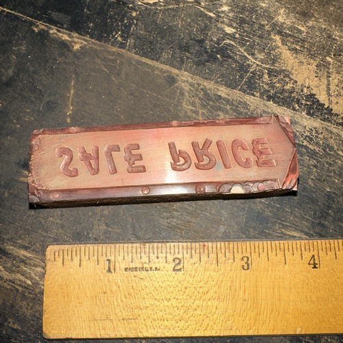 Print Block “ SALE PRICE “ Copper Face | eBay