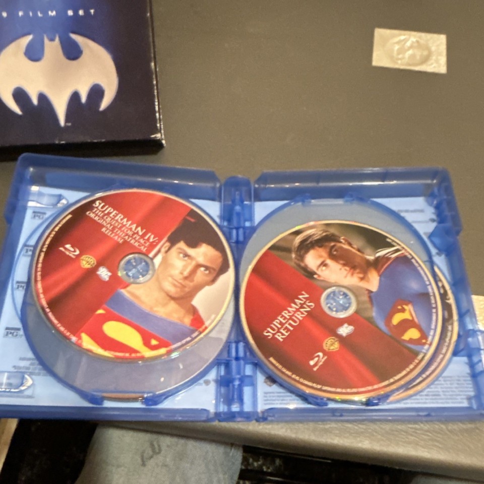 Warner Bros DC Comics Batman Superman 9-Film Box Set Blu-ray Superhero ...