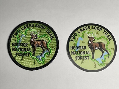 Two Lakes Loop Trail Hoosier National Forest 3" Patch and 3" Vinyl ...