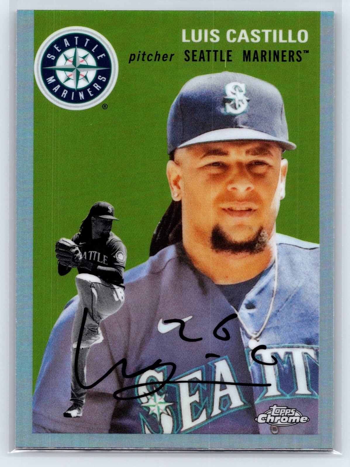 2023 TOPPS CHROME PLATINUM REFRACTOR #317 LUIS CASTILLO SEATTLE ...