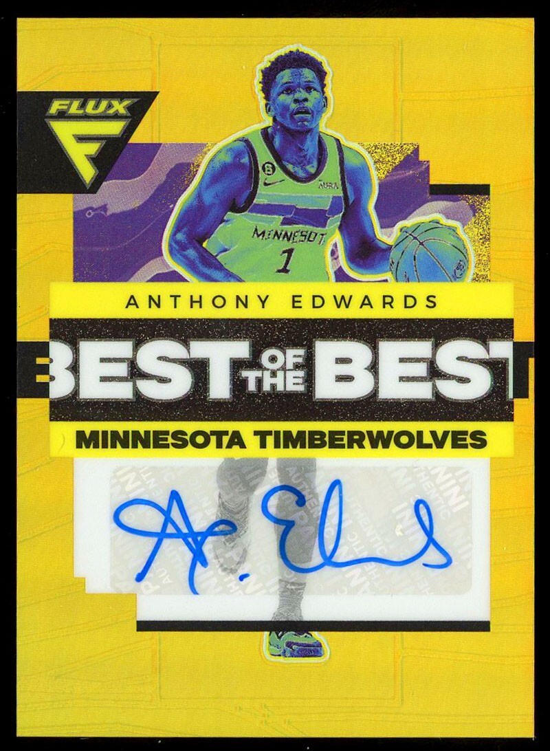 Anthony Edwards 2022 Flux #BBS-ANT Best of the Best Signatures - Gold ...