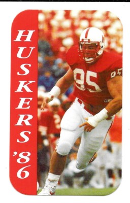 1986 Danny Noonan Nebraska Cornhuskers Husker Football Pocket Schedule ...