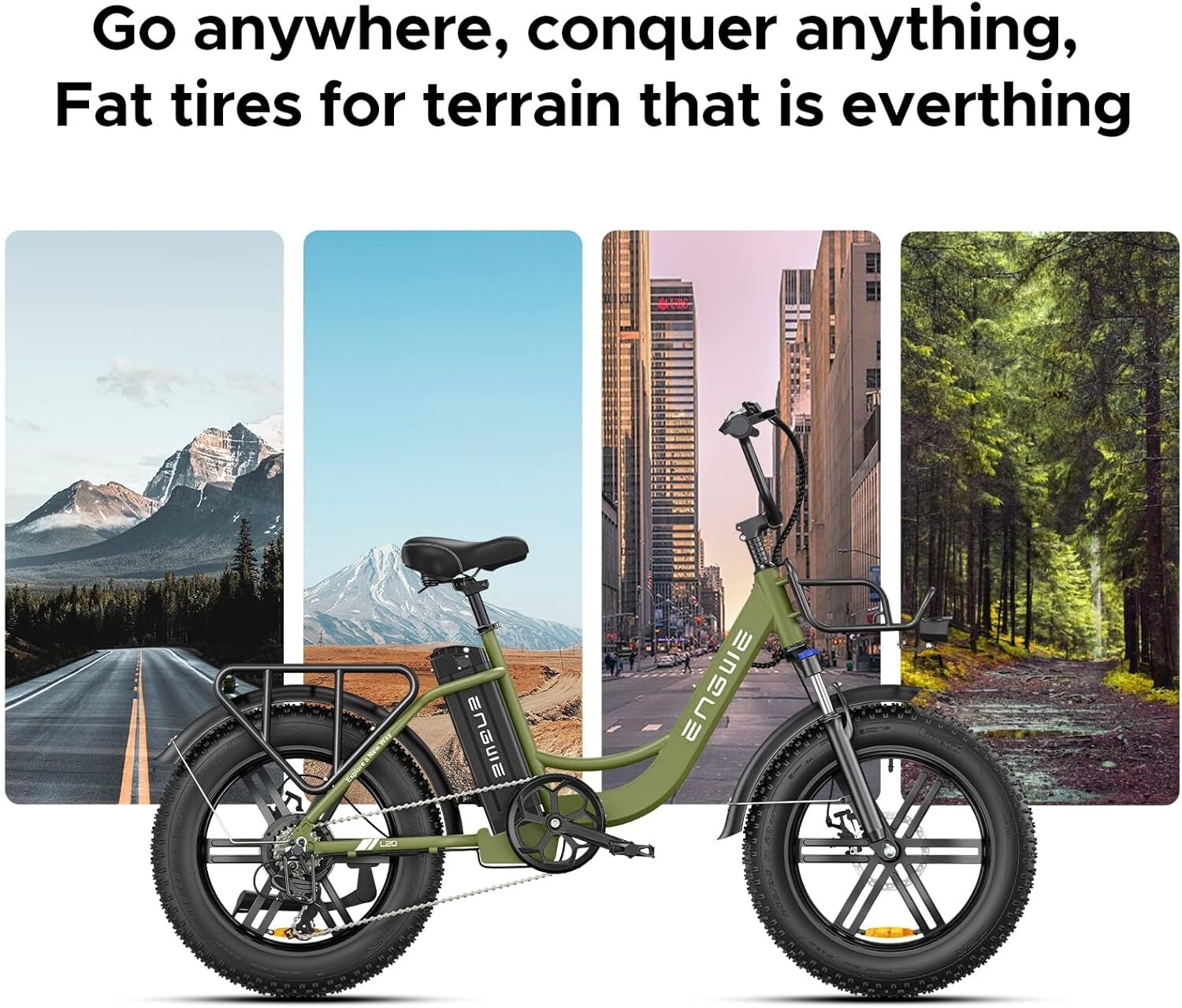 ENGWE L20 Electric Bicycle 250W Commuters EBike 48V13AH Battery 20*4.0 ...
