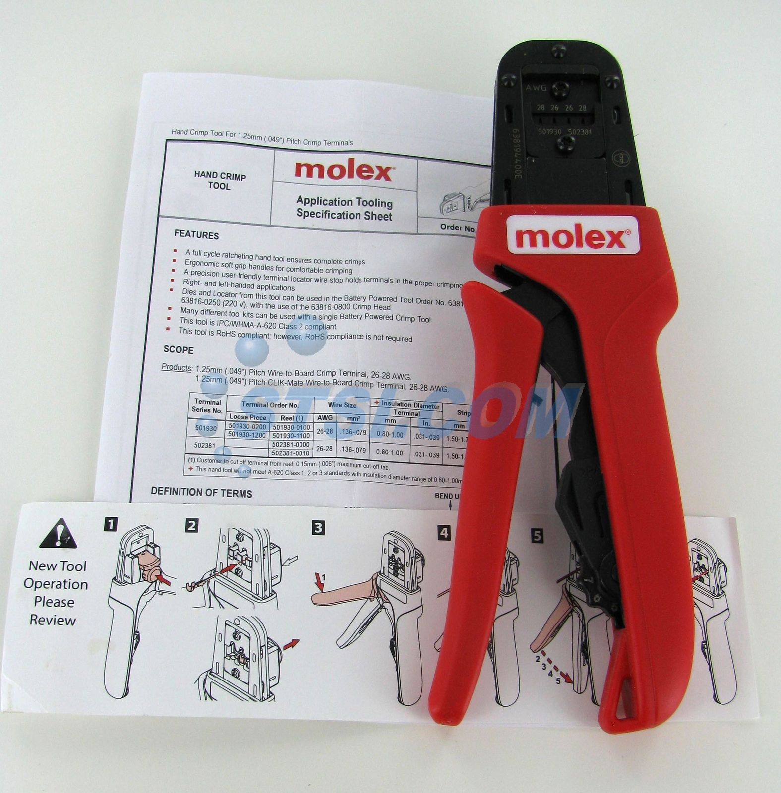 Molex 63819-4400 Hand Crimp Tool 26-28awg for sale online | eBay