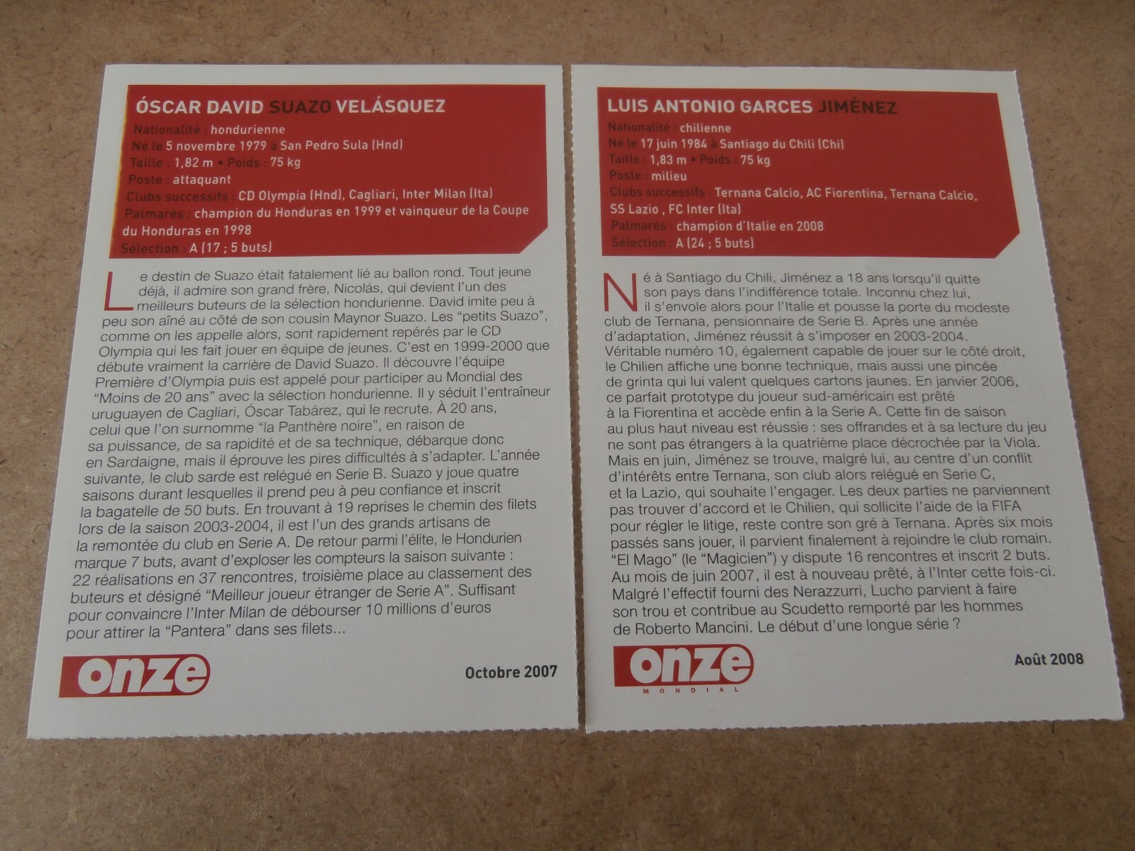 MAICON, MUNTARI, RECOBA, FREY, INTER MILAN, 9 ROOKIE CARDS ONZE MONDIAL ...