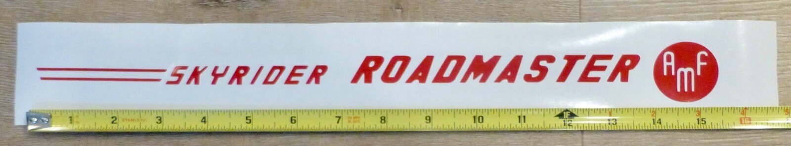 1959 men's AMF Roadmaster Skyrider vintage bicycle chain guard decal ...