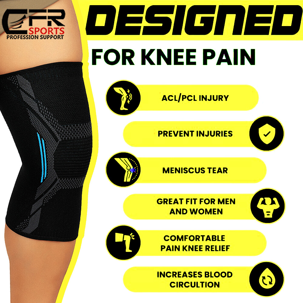 CFR Knee Support Brace Compression Sleeve Sport Gym Joint Pain ...