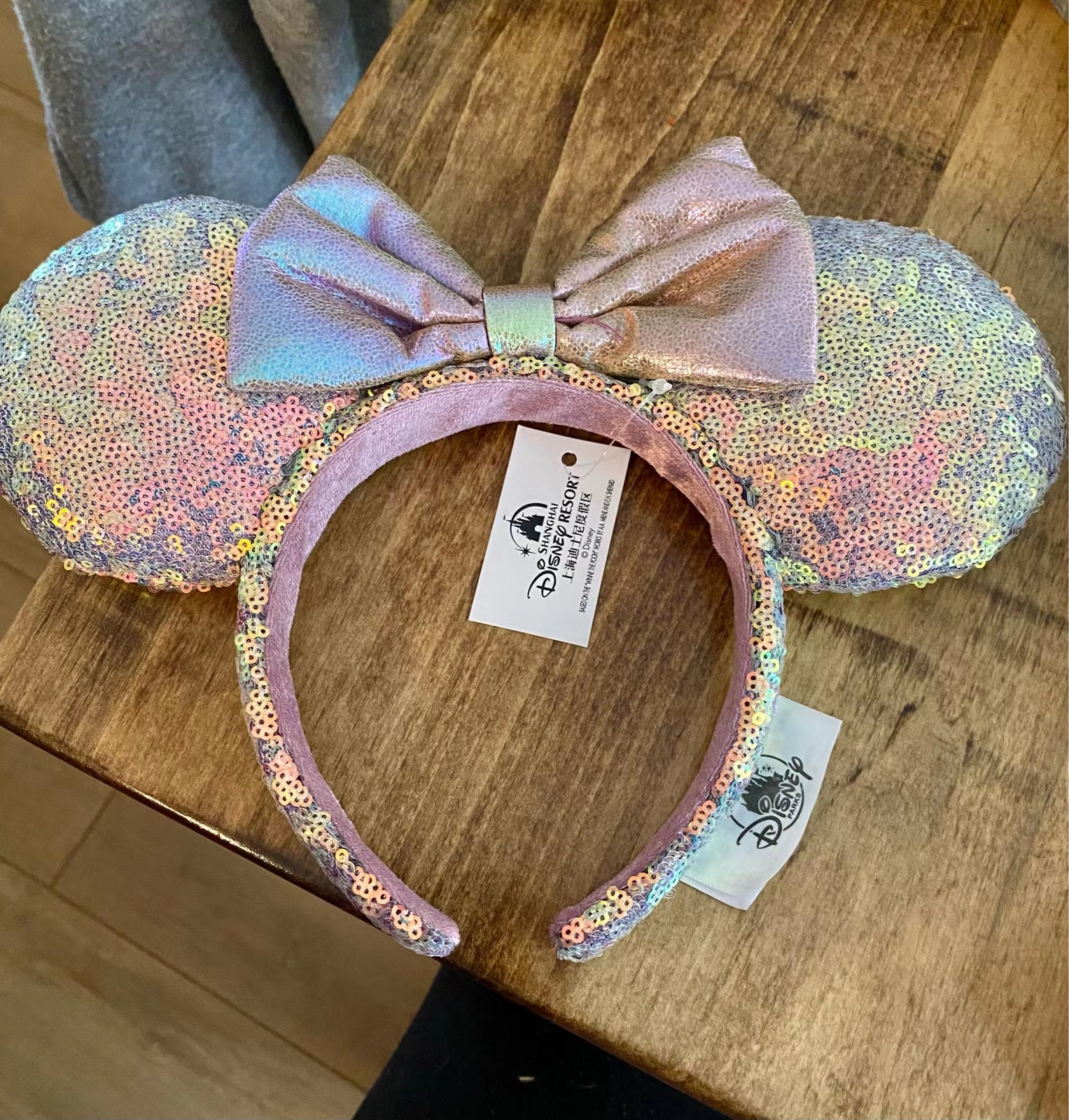 NWT Disney Minnie 50th Anniversary Ears Earidescent Iridescent Pink ...