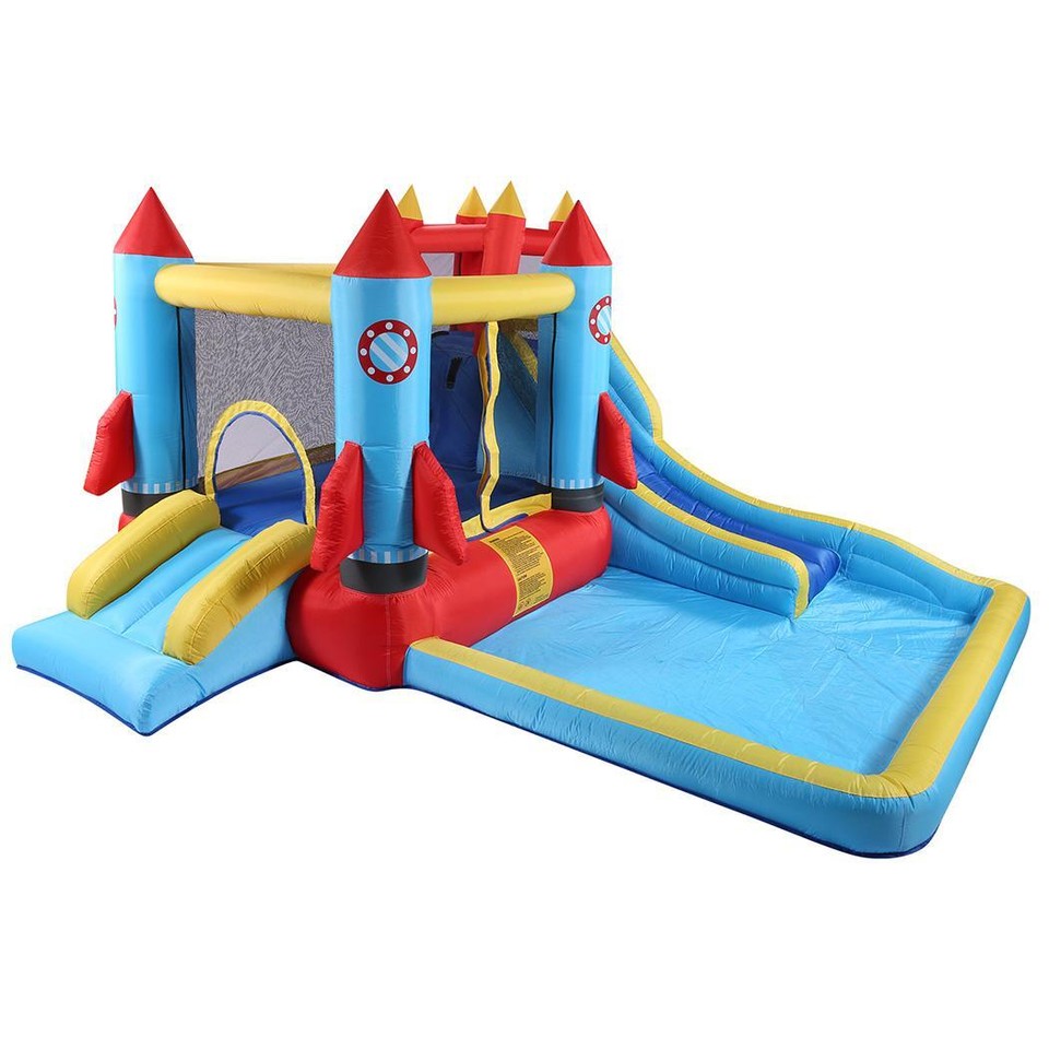 Inflatable Bounce House Large Jumper Castle Slide Bouncer Commercial w ...