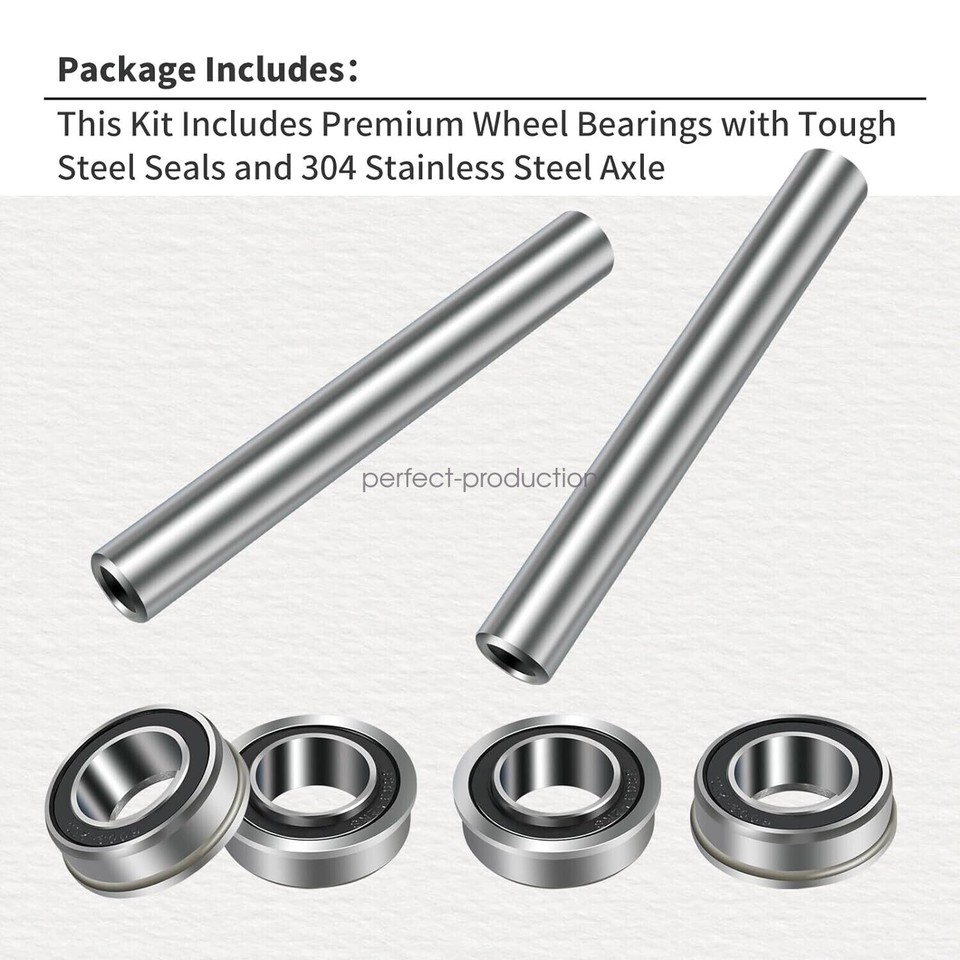 590486802 Stainless Steel Front Wheel Axle & Bearing Conversion For ...