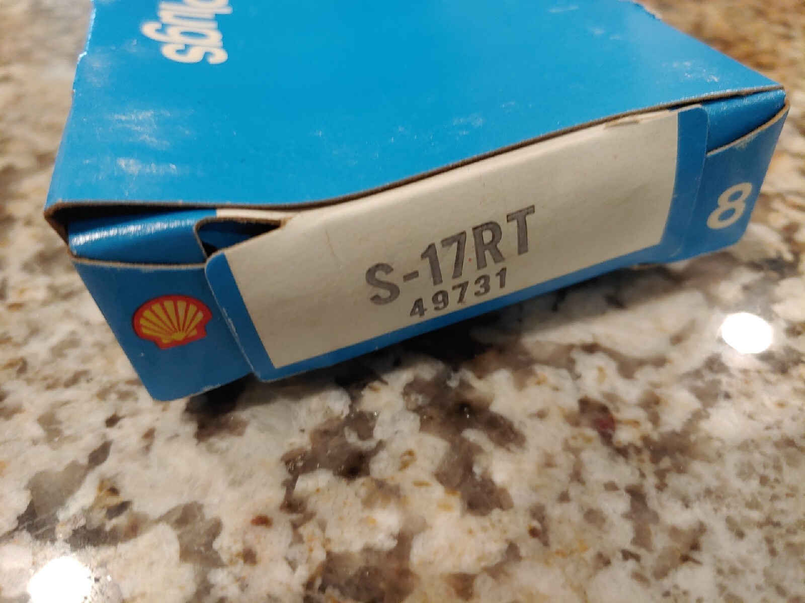 VINTAGE SHELL SPARK PLUGS S-17RT FULL SET OF 8 ,SEALED. NEW OLD STOCK ...