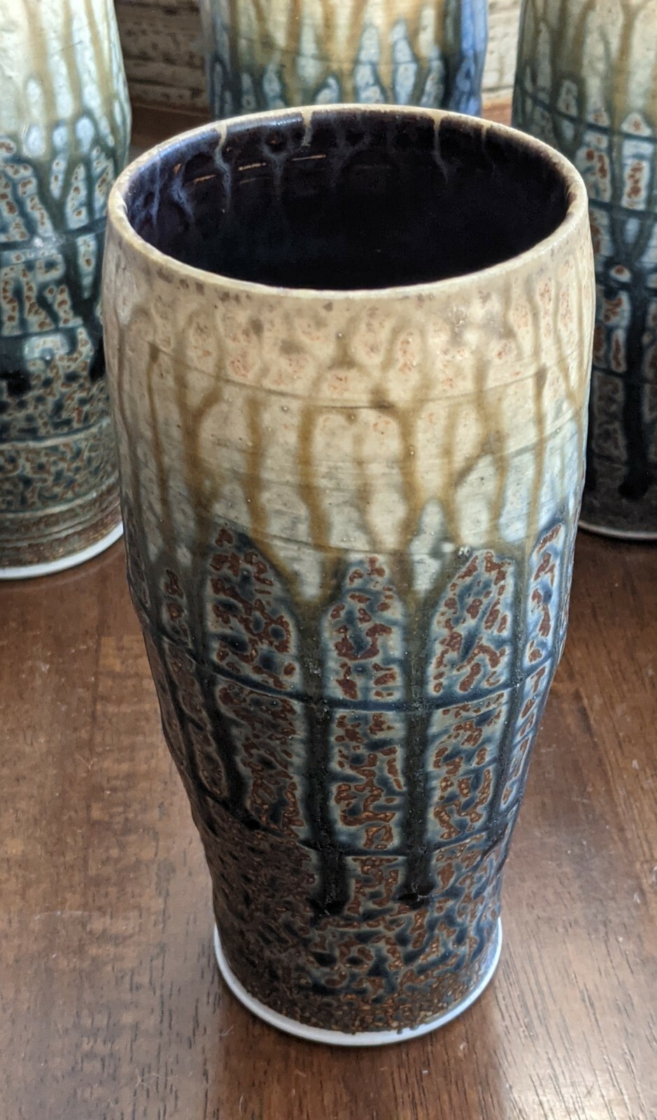 Ash Glaze Pottery Tumbler West Virginia Greenbrier Artist signed Pottery Tumbler | eBay