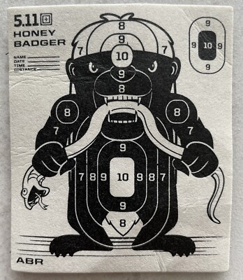 *BRAND NEW* 5.11 TACTICAL TARGET BADGER PATCH RABBIT HONEY BADGER ...