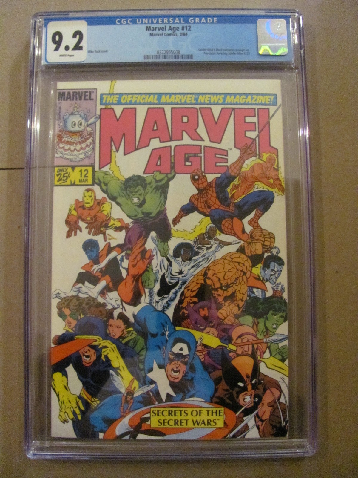 Marvel Age #12 (1984) CGC 9.2 NM- 1st Spider-Man black costume before A ...