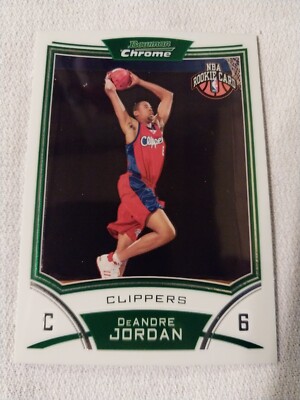 2008-09 DEANDRE JORDAN BOWMAN CHROME NBA ROOKIE CARD RC #139 LA ...