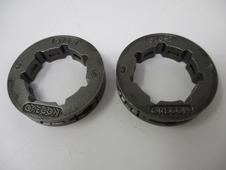2 Genuine Oregon 68210 Power Mate Rim Sprocket 3/8-7 Tooth Standard 7 ...