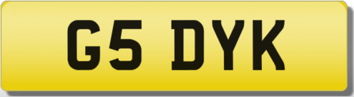 DYK 65 VINTAGE 1990s RETRO INITIALS CHERISHED PRIVATE Registration ...