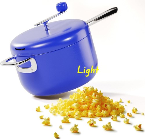 Popsmith Popcorn Popper in Cobalt - 6 Quart Stovetop Popcorn Machine ...