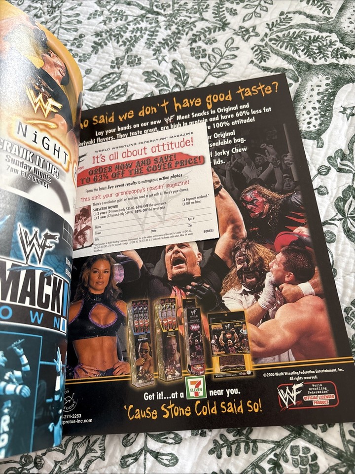 WWF Magazine March 2000 Stone Cold Steve Austin Rattlesnake WWE | eBay UK